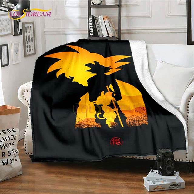 Kakarot Shadow Blanket Dragon Ball Z Kid Goku - Dragon Ball Z Merch