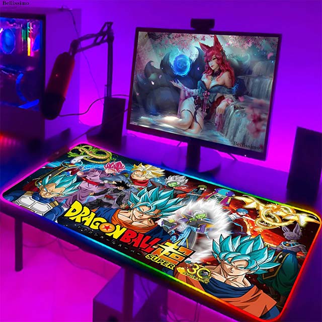 Super Saiyan RGB Mousepad Goku And Vegeta - Dragon Ball Z Merch