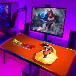 DBZ RGB Goku Mousepad Flying Gaming Super - Dragon Ball Z Merch